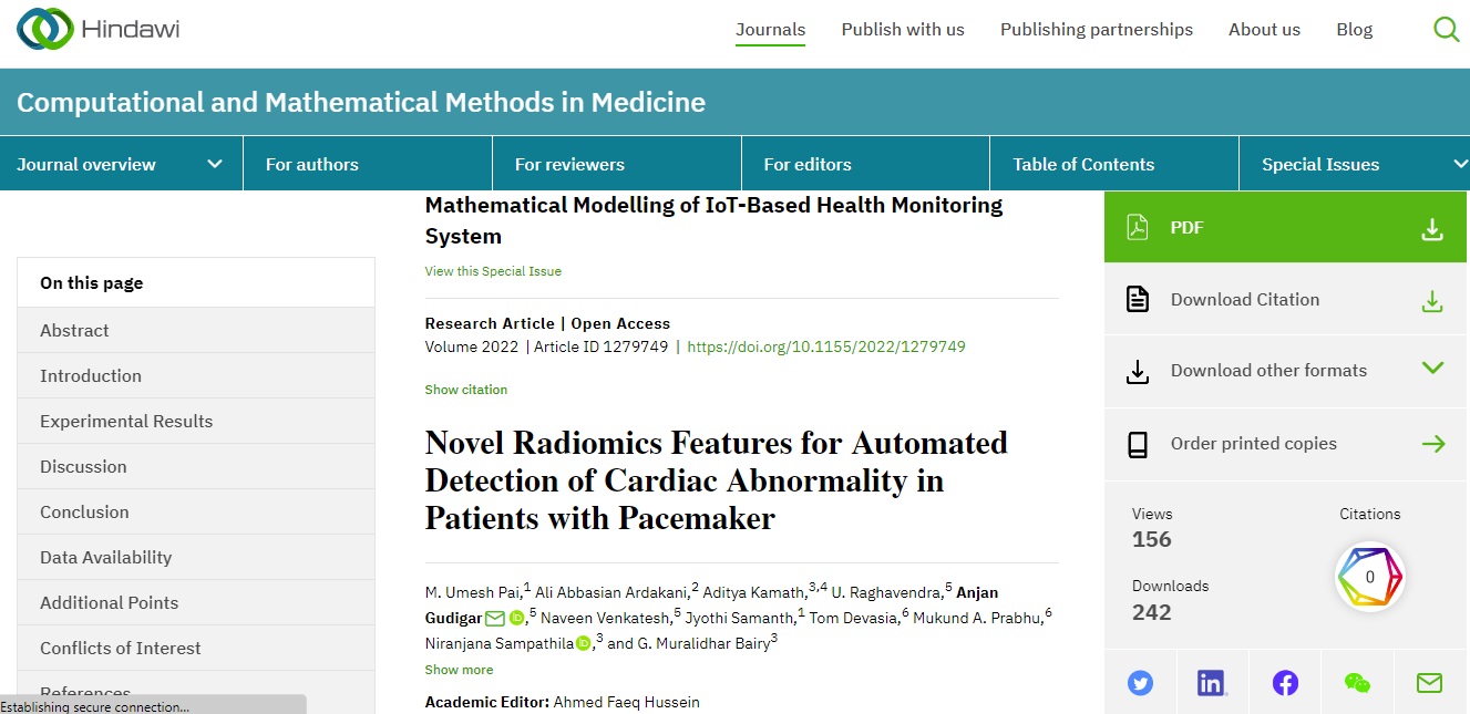Novel Radiomics Features For Automated Detection Of Cardiac Abnormality In Patients With